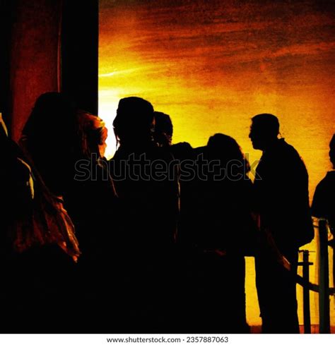 Old Photo People Queuing Bank Ai Generated Image 2357887063 Shutterstock