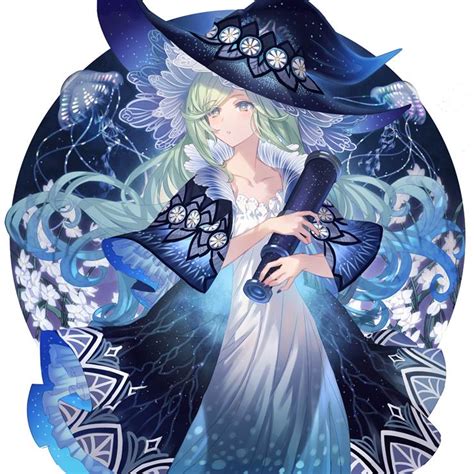 暗夜中的一抹微笑 魔女pixiv插画图片 Bobopic