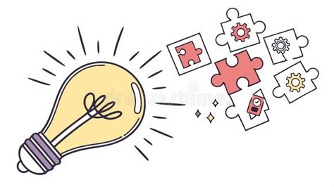 Puzzle Solved Lightbulb With Puzzle Pieces Idea Solution Problemsolving And Strategic