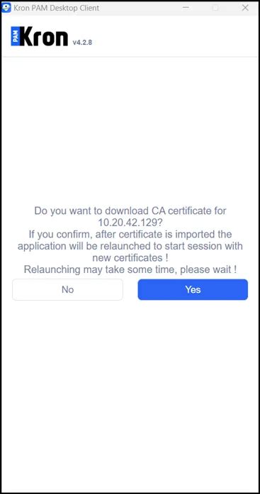 Adding The Proxy Certificate To The Trusted Certificate Store Kron Pam End User Guide