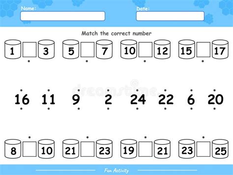 Fun Counting And Matching Game Of Numbers Part One Stock Vector