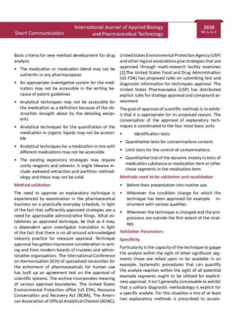 Analytical Method Development Pdf Review On Analytical Method