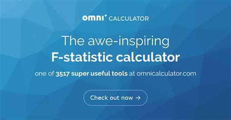F Statistic Calculator
