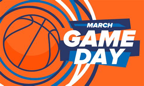 게임 데이 3월 농구 플레이오프 미국에서 슈퍼 스포츠 파티 시즌 토너먼트의 마지막 경기 프로 팀 챔피언십 농구공을 위한 공 스포츠 포스터 벡터 일러스트레이션 슬램 덩크에