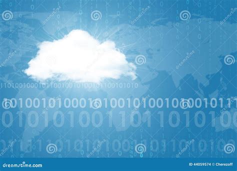 Cloud World Map And Figures Stock Illustration Illustration Of World