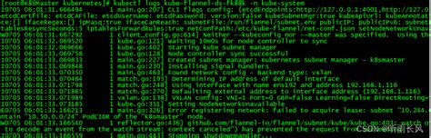 部署flannel网络插件时发现flannel一直处于crashloopbackoff状态flannel Crashloopbackoff