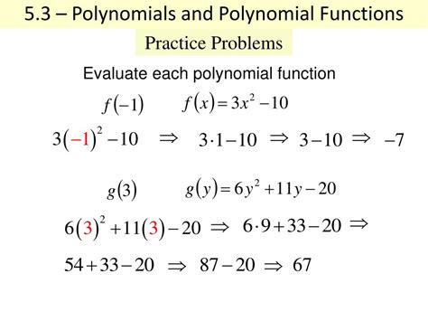 PPT 5 3 Polynomials And Polynomial Functions PowerPoint Presentation ID 2521140