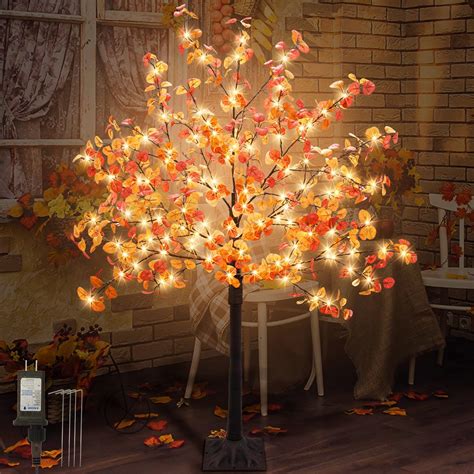 Agusbagli 4ft 140led Lighted Fall Eucalyptus Tree