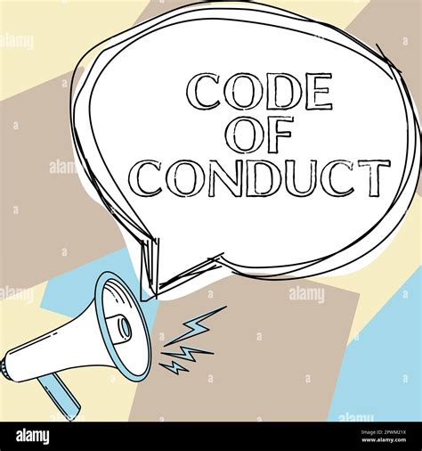 Sign Displaying Code Of Conduct Concept Meaning Ethics Rules Moral