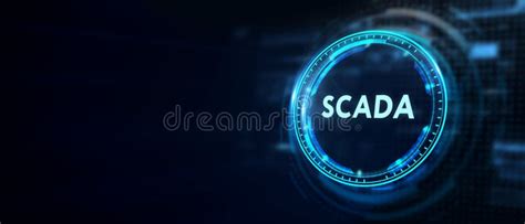 system supervisory control and data acquisition technology concept scada stock illustration