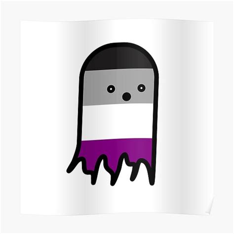 Asexual Ghost Poster For Sale By Soriphee Redbubble