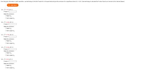 Solved Rom The Given Information In Each Case Below Use