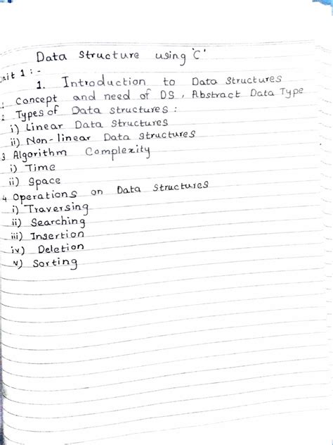 introduction to data structure pdf