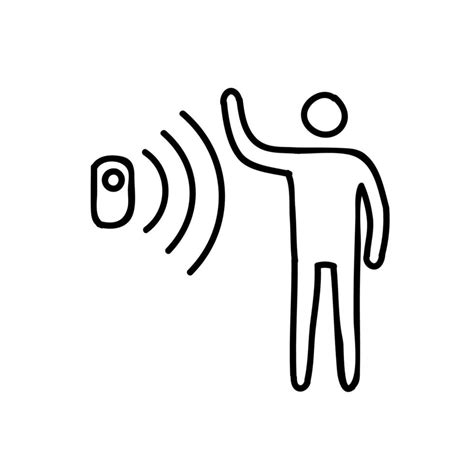 Motion Sensor Icon Hand Drawn Vector Illustration Editable Line Stroke 39368849 Vector Art At