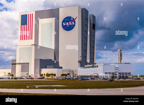 Nasas Vehicle Assembly Building At The Kennedy Space Center Florida