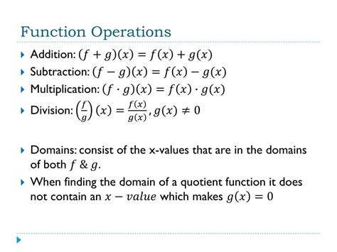 Ppt Function Operations Add Subtract Multiply Divide And Compose Powerpoint Presentation