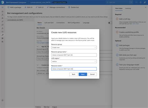 conversational core bot not connecting to luis · issue 6757