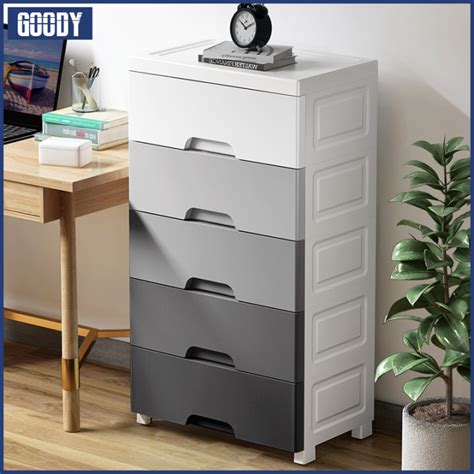 Goody 50cm Wide Grey Drawer Cabinet Plastic Clothes Cabinet Durabox