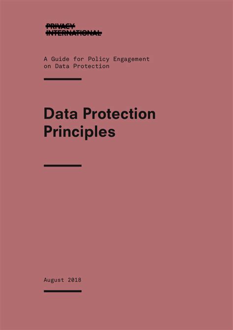 Part 3 Data Protection Principles Privacy International