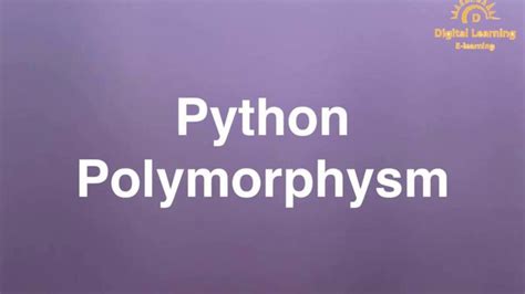 57 Python Polymorphism Android Application Development Online
