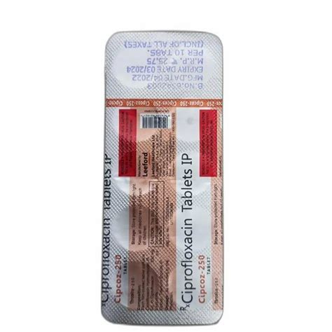Cipcoz Ciprofloxacin Tablets Ip 250 Mg At ₹ 580 Box In Mathura Id 27066595255