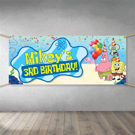 Spongebob Birthday Banner
