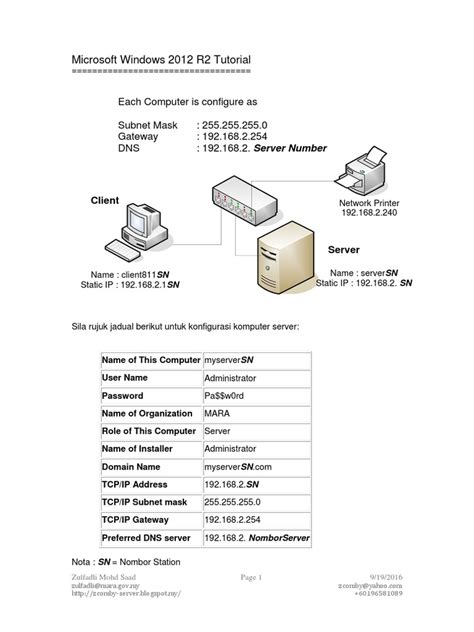Windowsserver2012r2 Tutorial V2 Pdf Ip Address Domain Name System