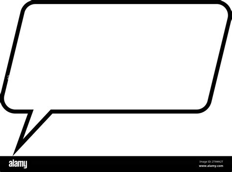 Line Speech Bubble Talk Bubble Speak Bubble Text Chatting Box Empty Message Box Outline