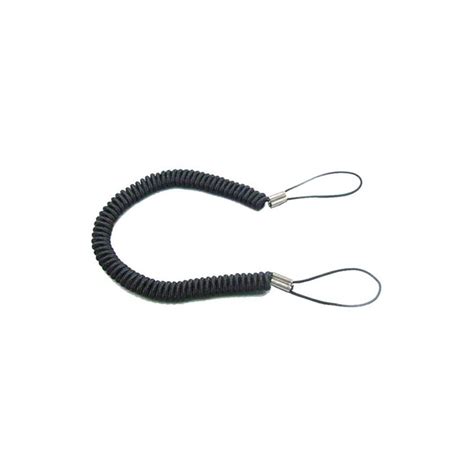11 elastic coiled stylus tether with webbing cord loops that extend to