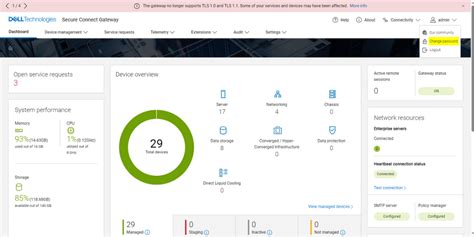 How To Set The Secure Connect Gateway Login Admin Password Expiration Date Dell India