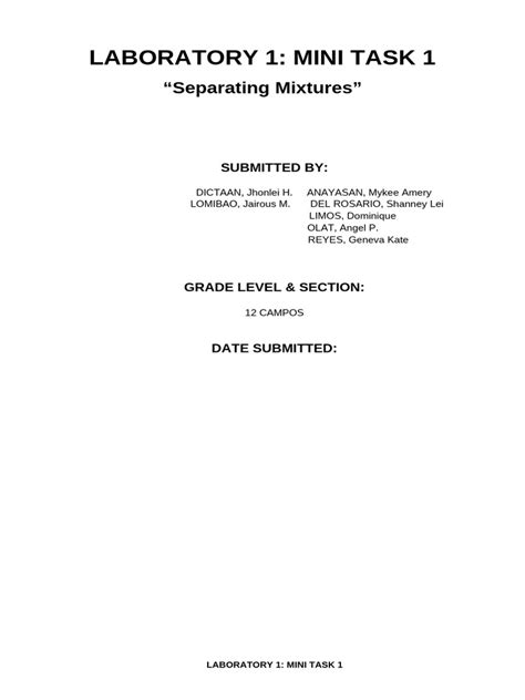 Lab 1 2 And 3 Chemistry1 2324 1s1q Pdf