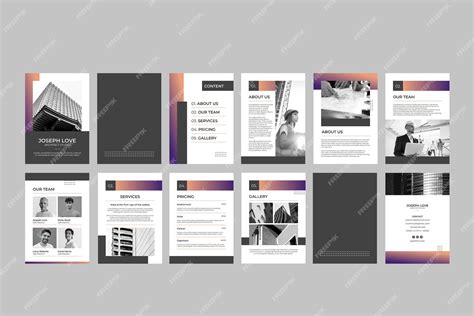 소책자 브로셔 템플릿 디자인 무료 벡터