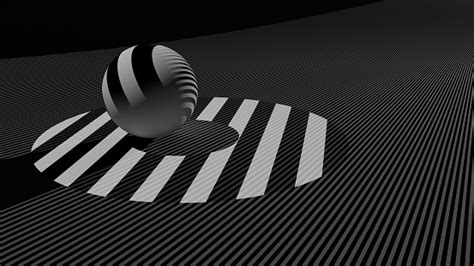 미니멀리즘 스타일의 현대 흑백 추상화 줄무늬와 구의 예술 구성 빛과 그림자의 조합 배너 또는 브랜드의 배경입니다 3d 시각화 0명에 대한 스톡 사진 및 기타 이미지 Istock