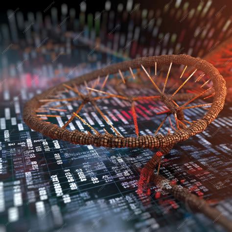 Premium Ai Image Dna With Random Famous Mathematical Equations As A Background