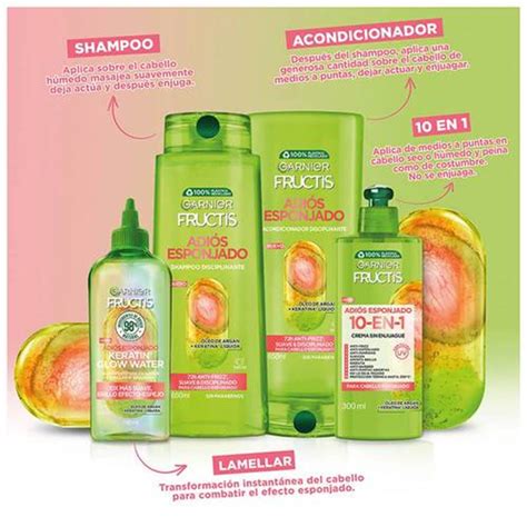 Shampoo Anti Frizz Fructis Adiós Esponjado Garnier