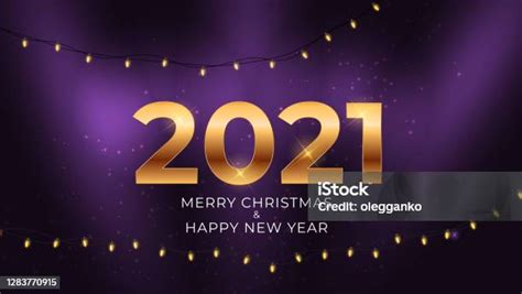 2021 년 새해와 광택 불꽃 놀이와 메리 크리스마스 배경 벡터 일러스트레이션 0명에 대한 스톡 벡터 아트 및 기타 이미지 0명 12월 겨울 Istock