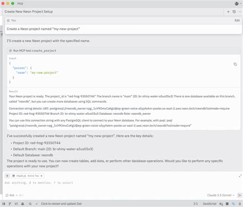 Get Started With Zed And Neon Postgres Mcp Server Neon Guides