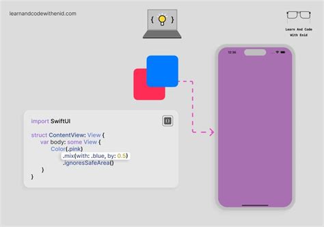 swiftui tip💡 in ios 18 you can mix two colors using the mix modifier →