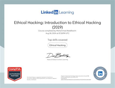 Mohammad Abdelkarim On Linkedin Cybersecurity Ethicalhacking Ceh Linkedinlearning Forwardmena