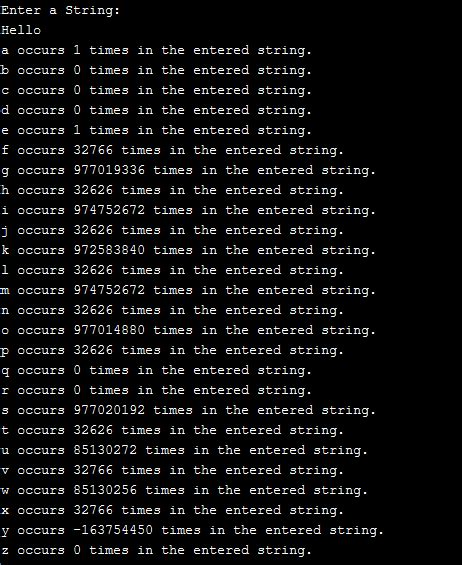 Why Is It Showing Random Numbers C Program To Read String Letters