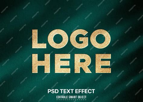 Gold Effect Logo Mockup Glitter Effect Logo Mockup Premium Psd