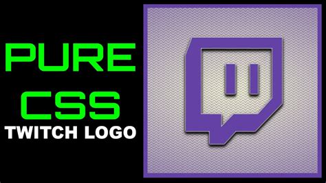 Pure Css Single Div Twitch Logo Cut Out Css Animation Speed Art Youtube