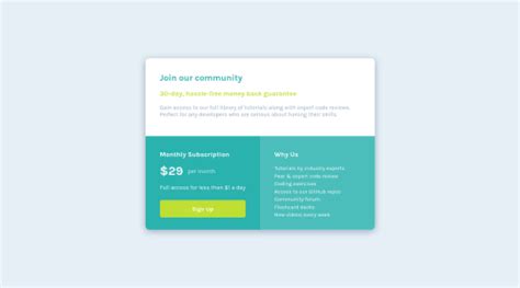 Frontend Mentor Single Price Component Responsive Layout Using Css