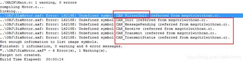 keil 编译通过，链接出现 undefined symbol can filterinit referred from