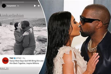 Kanye West Shares Kim Kardashian Kiss Photo Amid Divorce