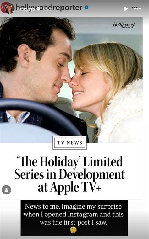 Nancy Meyers Reacts To Reports Of The Holiday Limited Series At Apple