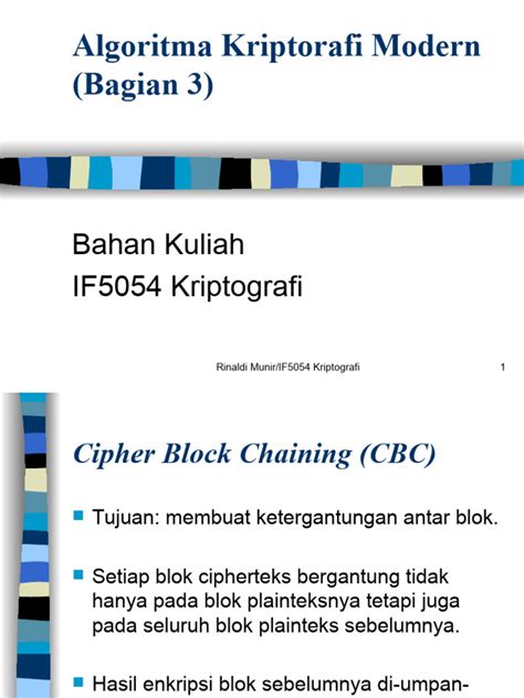 Algoritma Kriptografi Modern Bagian 3 Pdf