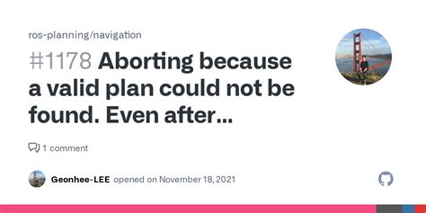 Aborting Because A Valid Plan Could Not Be Found Even After Executing All Recovery Behaviors