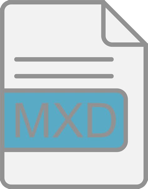 mxd file format line filled light icon 44096226 vector art at vecteezy