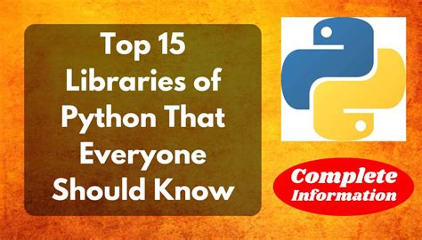 Top Libraries Of Python That Everyone Should Know